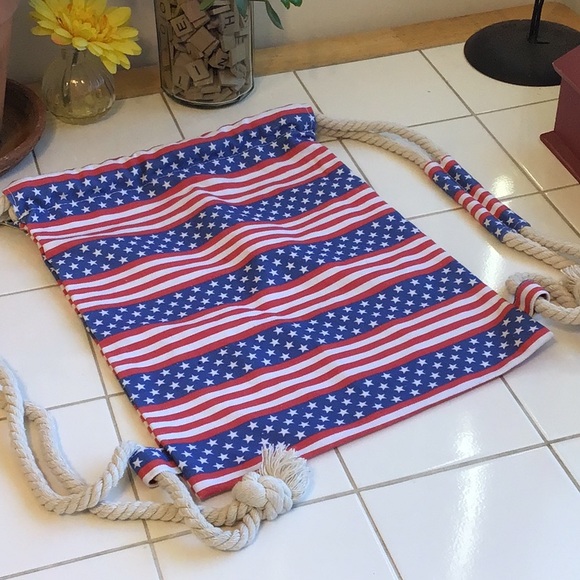 Collectioneighteen | Bags | Nwt Collectioneighteen Patriotic Rope Drawstring Backpack 7 | Poshmark